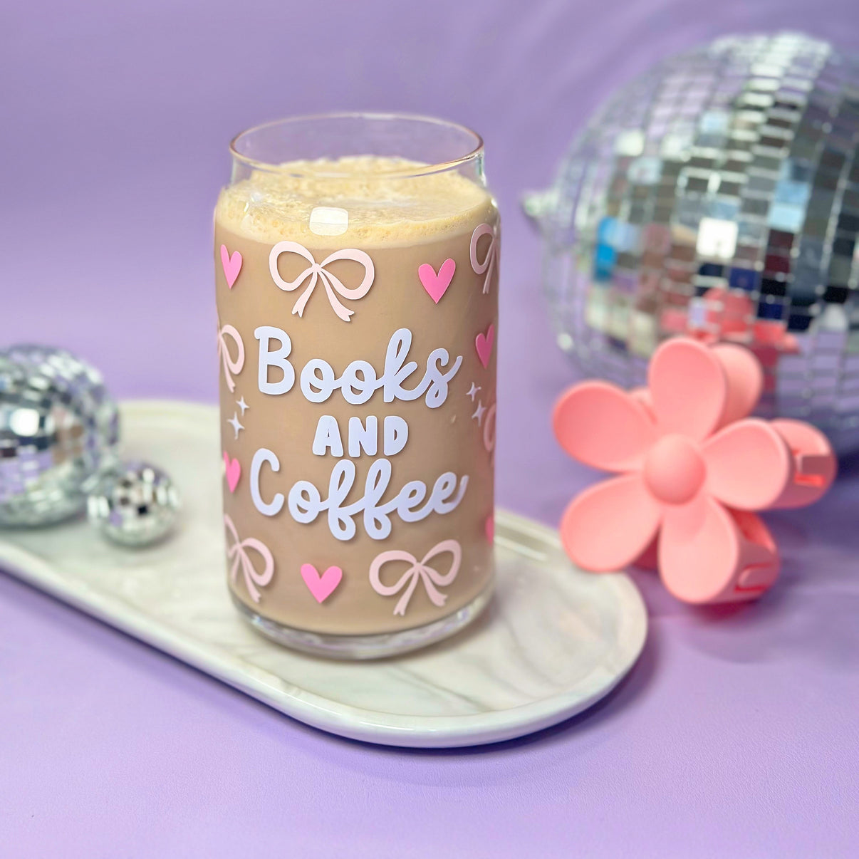 Pink Bows Books & Coffee 16oz – Wild Fox Lily